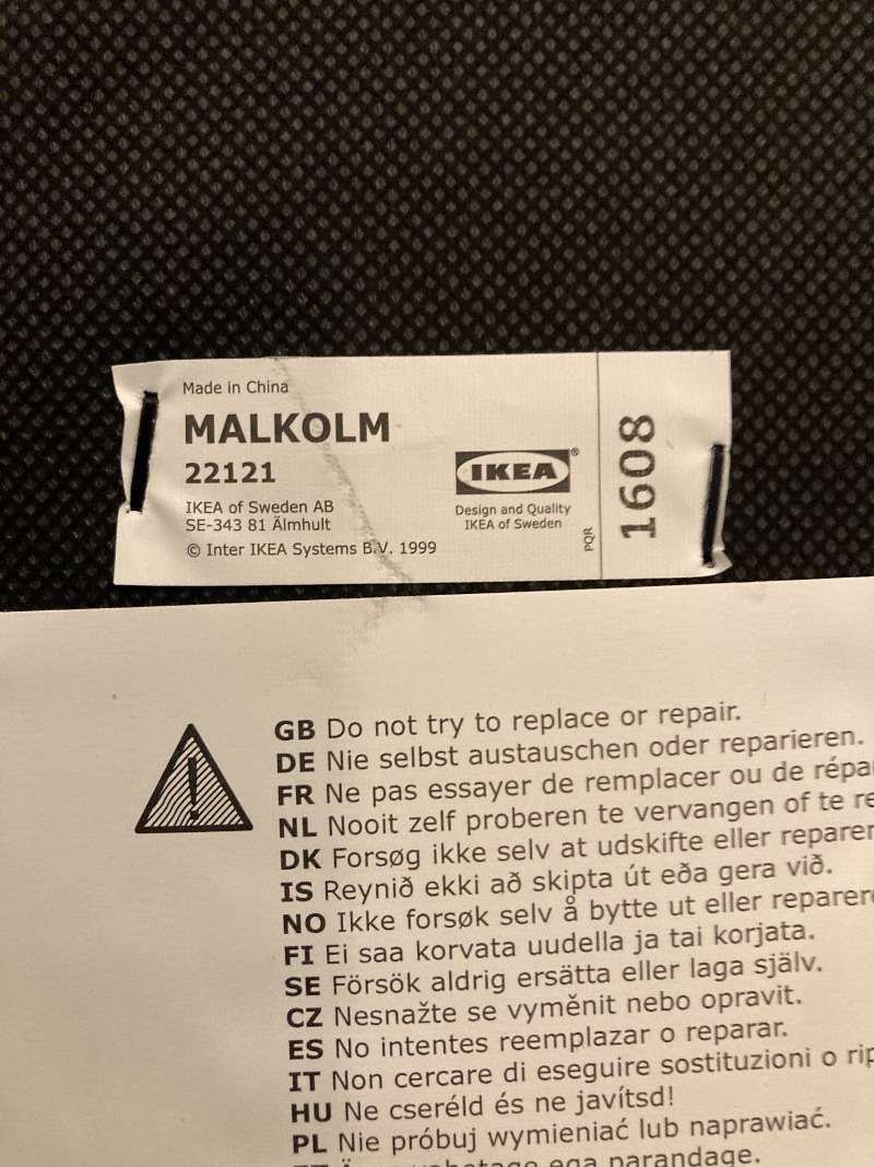 Ikea malkolm chair parts store