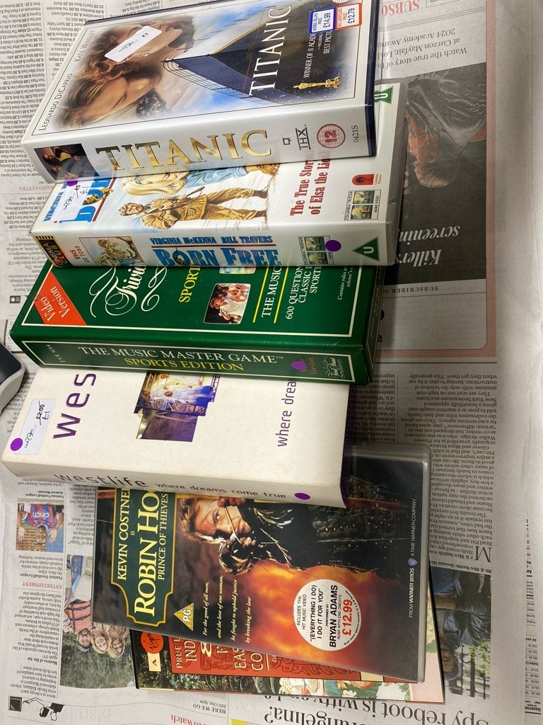Free: Old vhs tapes (Horsham/Southwater border)