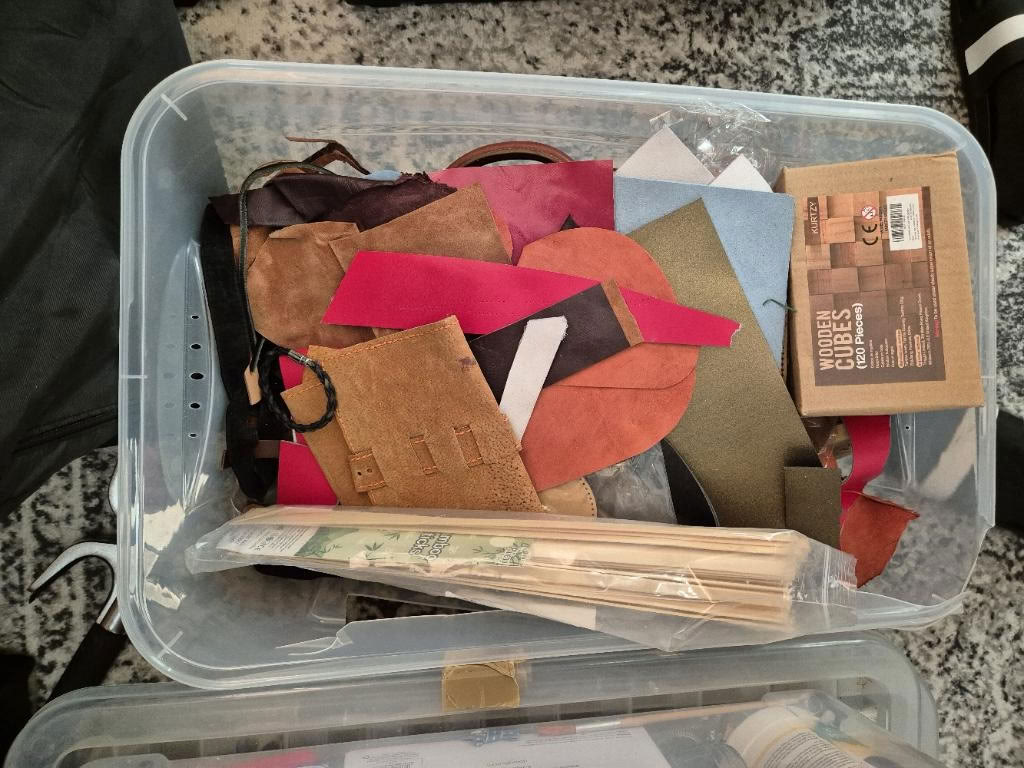 Free: x4 large tubs of arts & crafts misc (West Harrow)