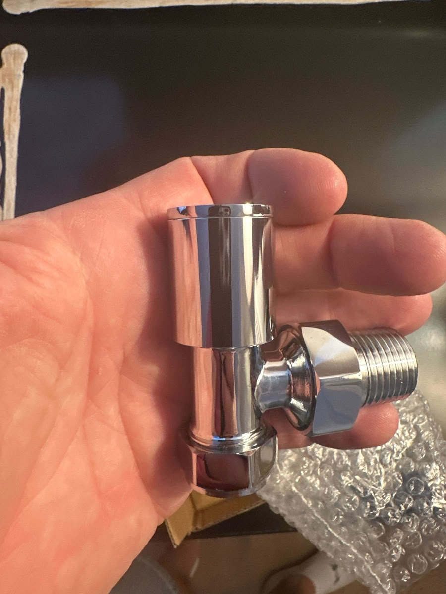 Free: New chrome bathroom radiator taps (W13)