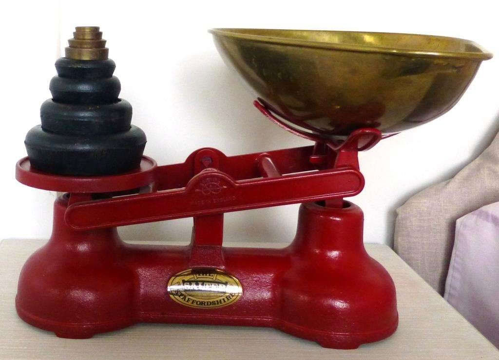 Free: Salter Traditional Kitchen Balance Scales, including weights ...