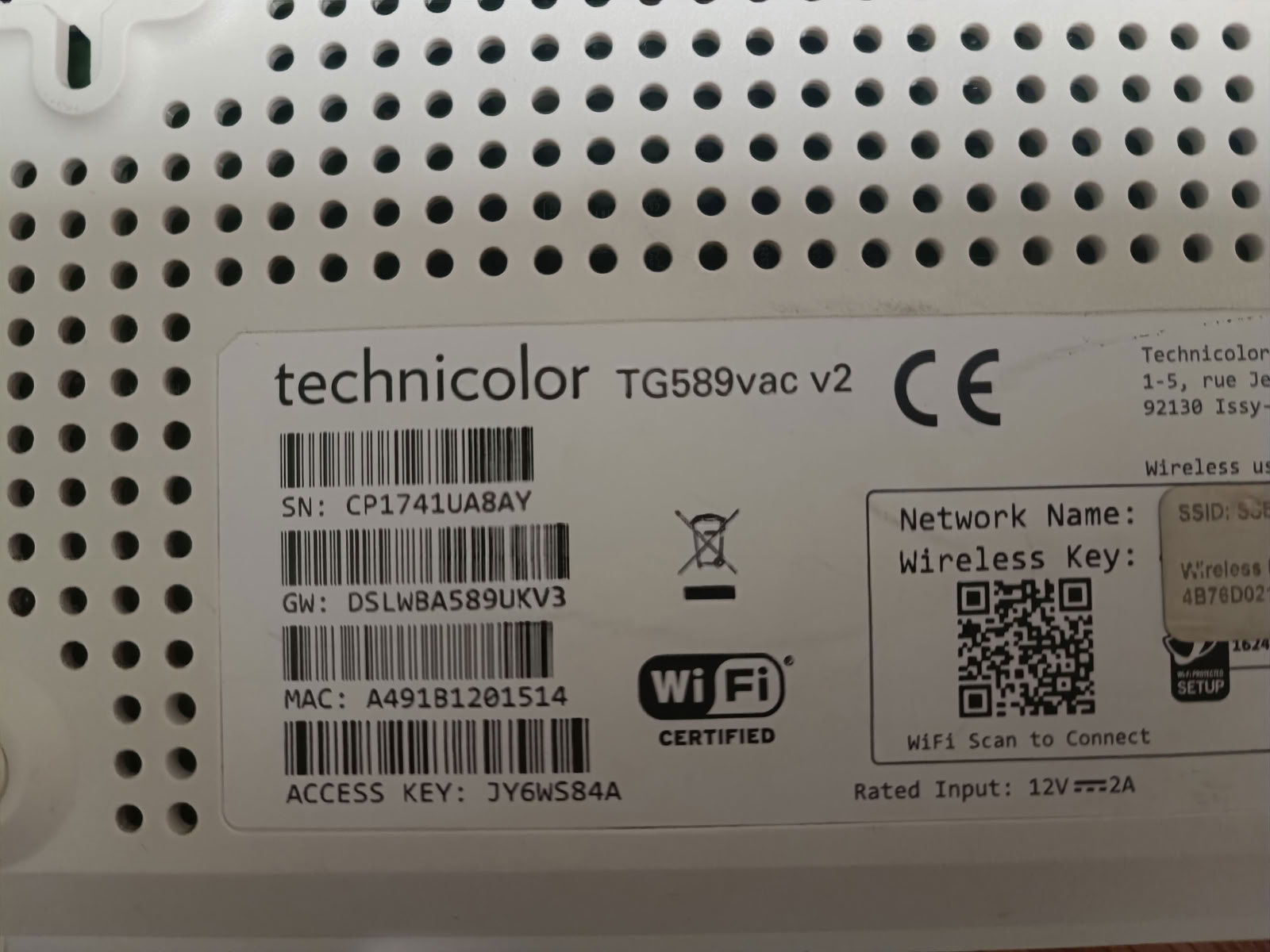 Free: SSE Technicolor Broadband router (Holloway N7) - Holloway Free