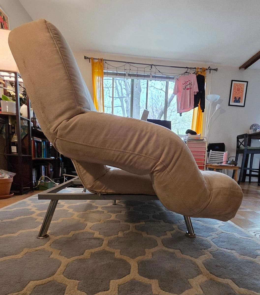 Free: Tan Loveseat Couch Futon (Cleveland Park)