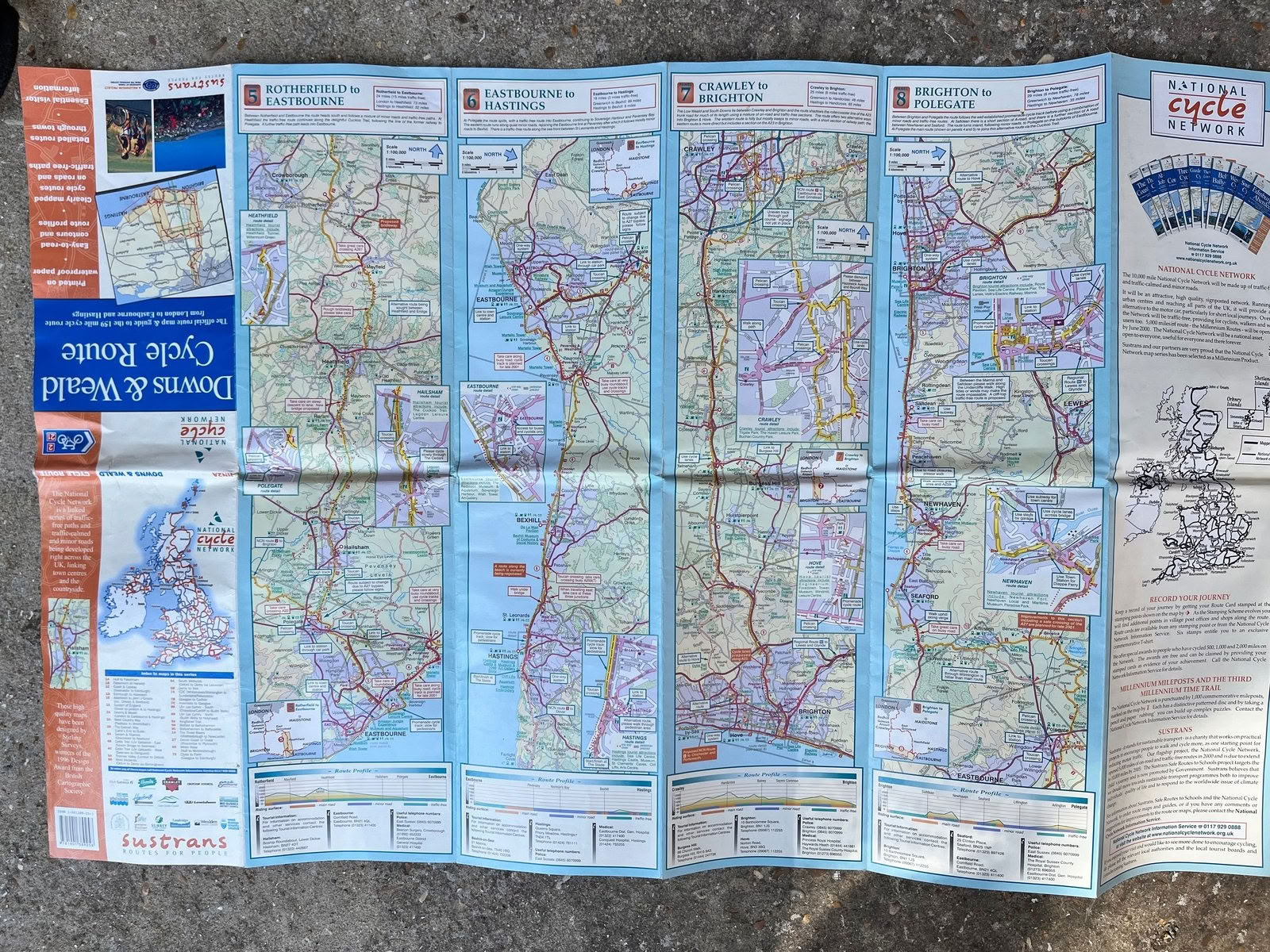 Free: Sustrans sussex cycle map (Houndean Bottom BN7) - Lewes Freegle