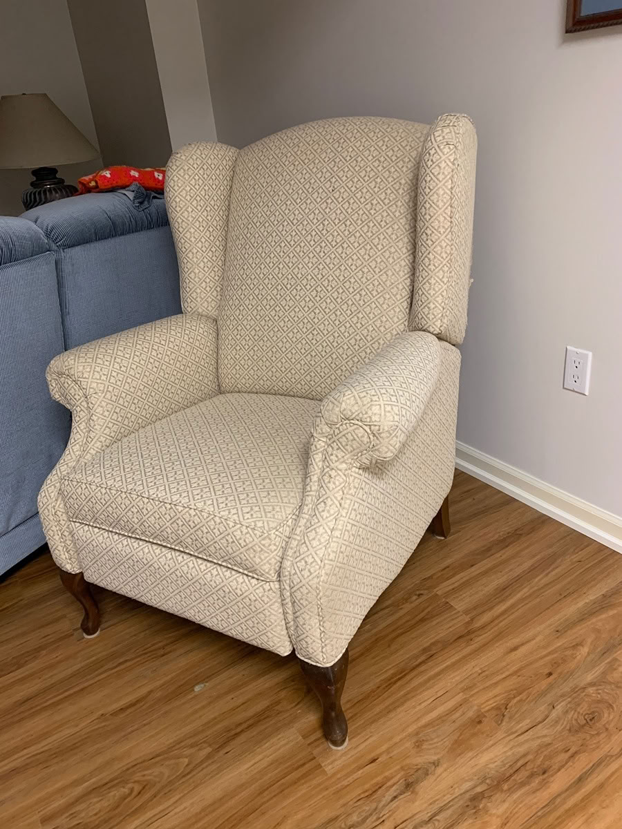 Free: Reclining wing chair (Edmonton south)
