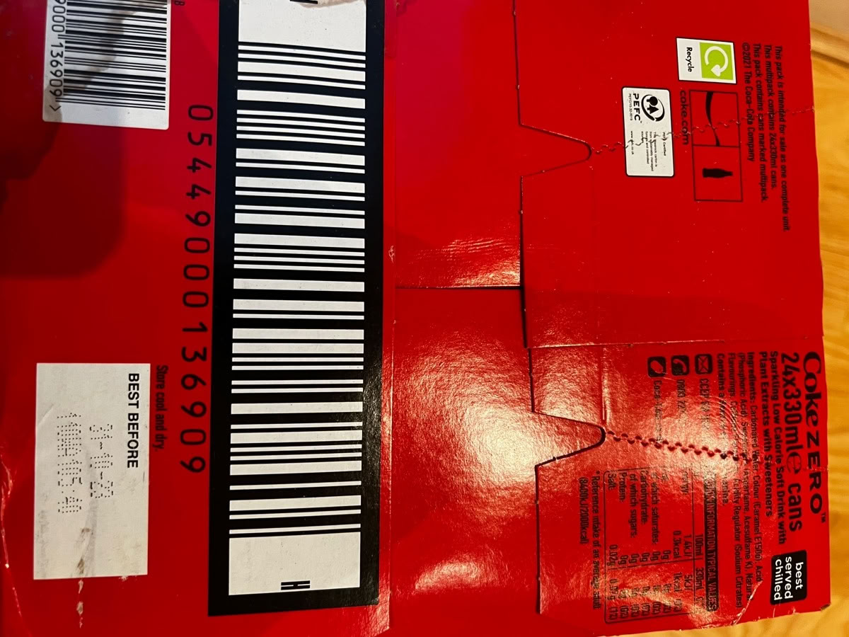 Free: Out of date box of Coca Cola (SW3)