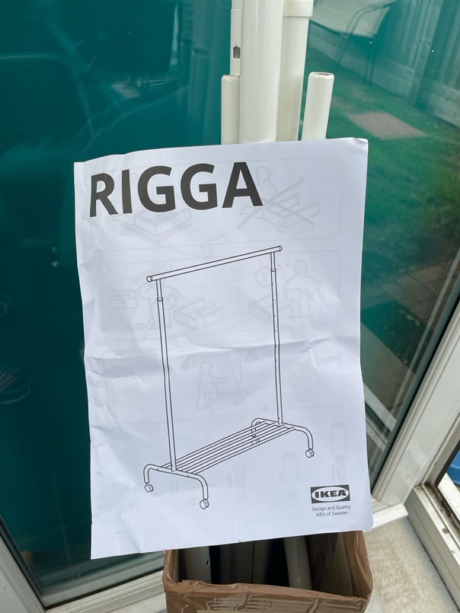 Free: IKEA Rigga clothes rail on castors (Clermiston EH4) - Edinburgh ...