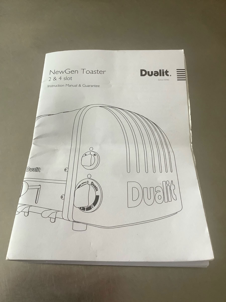 Free: User Instructions- Dualit Toaster (Berkhamsted HP4) - St Albans ...