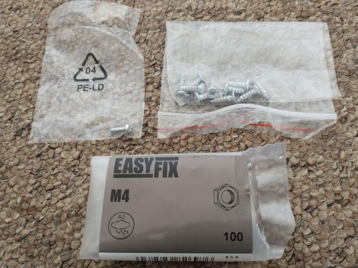 Free: M4 nuts and assorted screws (Chesterton CB4)