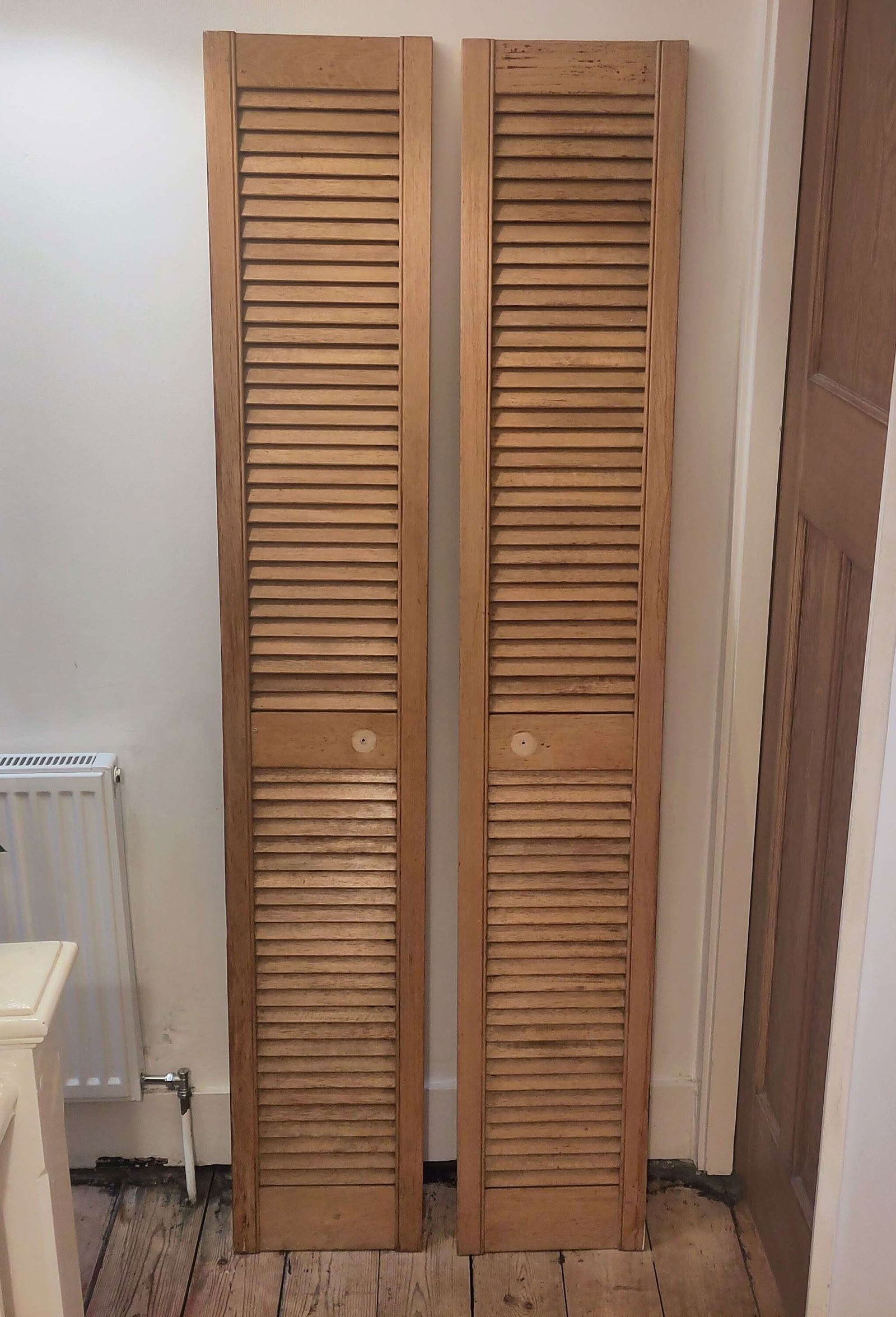 Free: Pair of slatted wooden doors (Hartington Road BN2) - Brighton Freegle