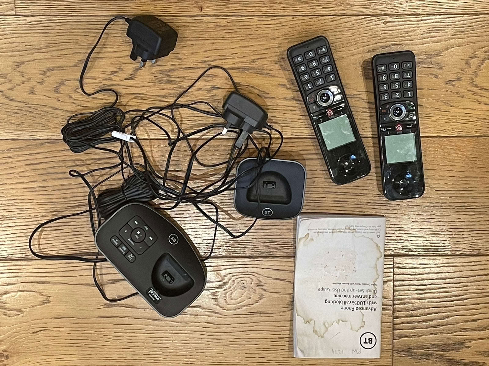 Free: Twin hanset BT call blocking landline answering telephone (Little ...