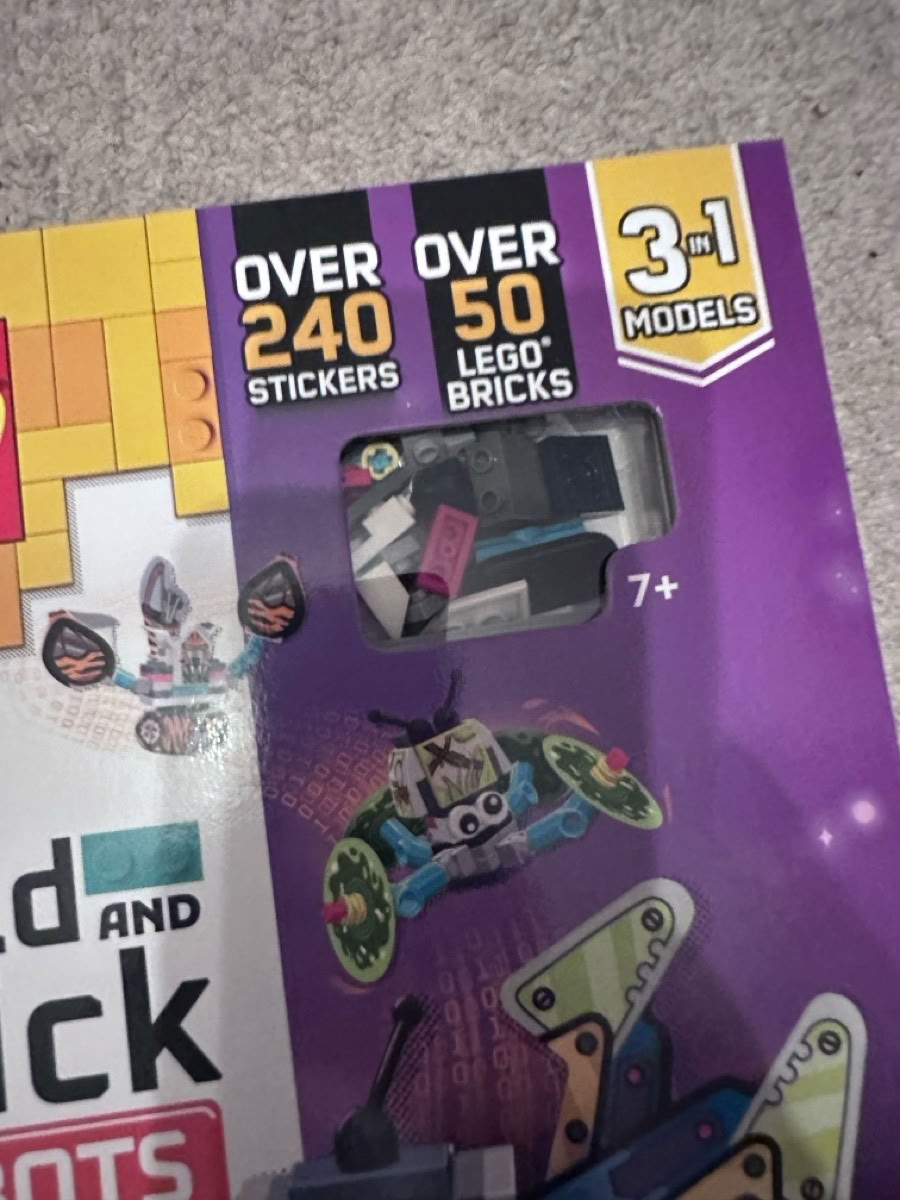 Free: Lego Build and Stick Robots Set (Carnforth LA5)