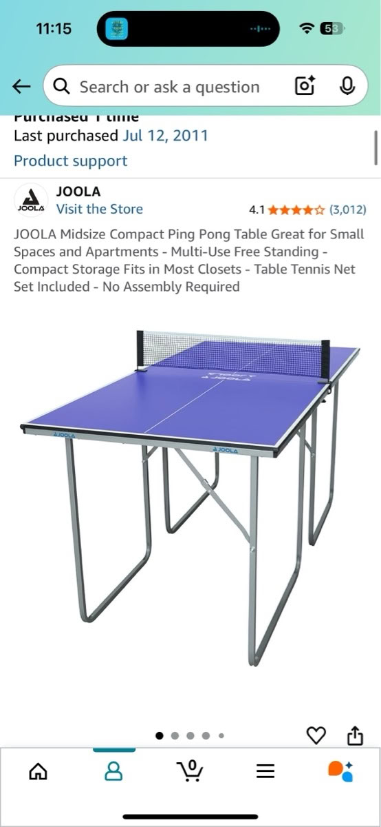 Free: Joola Folding Ping Pong Table (Wattles and Squirrel)