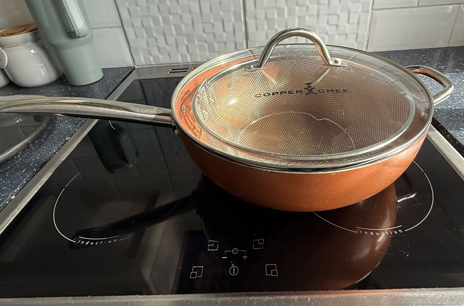Free: copper chef wok with steaming basket (large) (Spondon DE21 ...