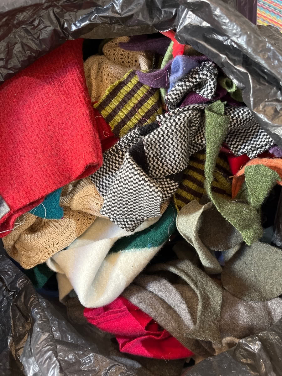 Free: 8 large bags of fabric scraps (Maxwell Park)