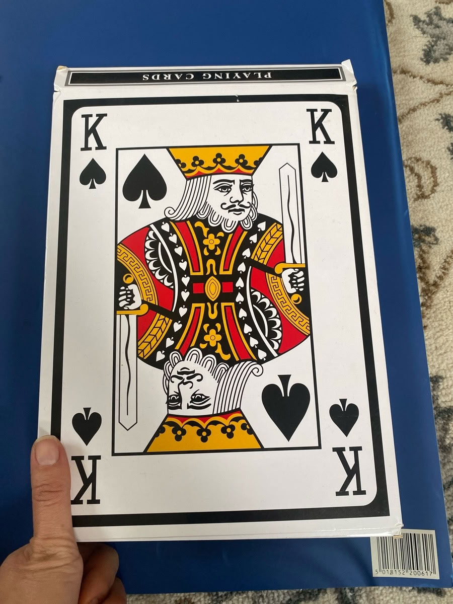Free: Large A4 size playing cards (N14 Oakwood Park)