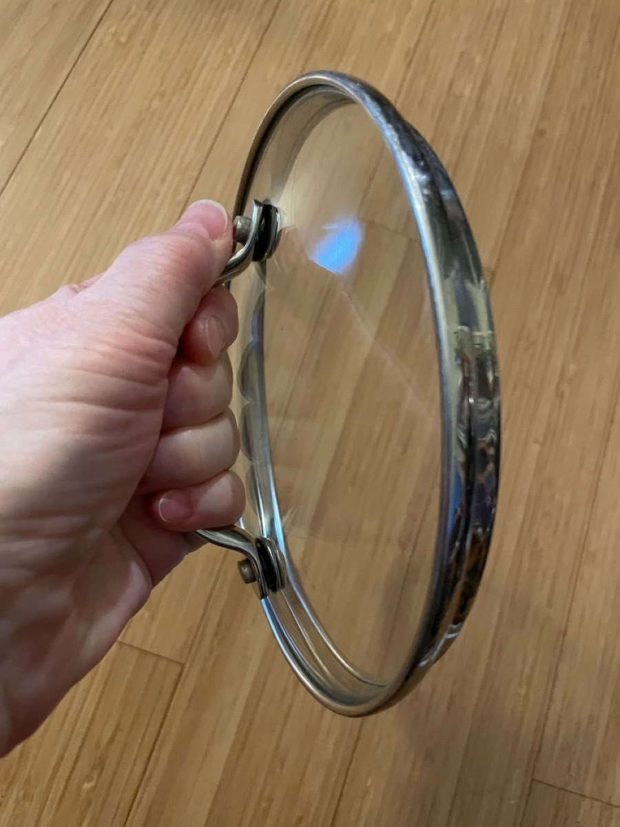 Free: 3 glass saucepan lids (Dufferin & Eglinton) - Recycle Toronto