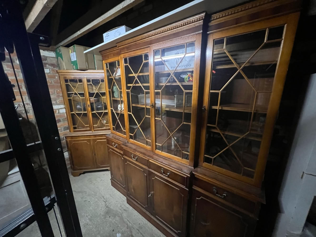 Free: Yew display cabinet with shelves (CM3 East Hanningfield ...
