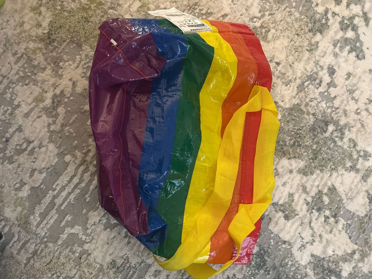Free: Rainbow IKEA Bag (Park street st albans AL2) - Luton Freegle