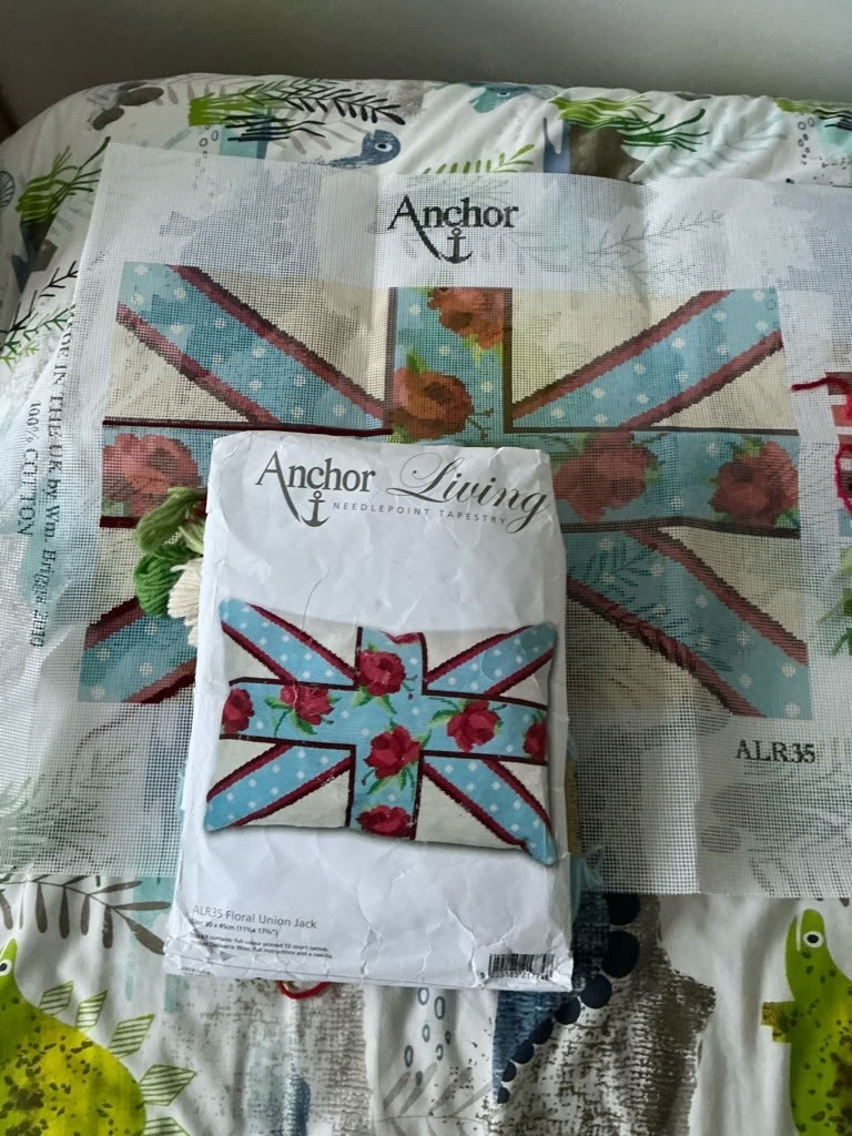 Free: Union Jack cross stitch partially started (Stone Cross BN24 ...