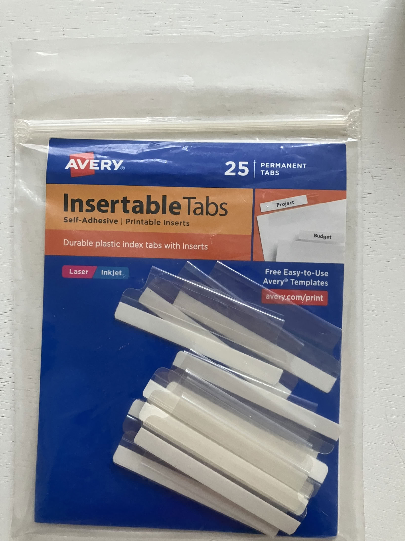 Free: insertable tabs (NoHo 10012)