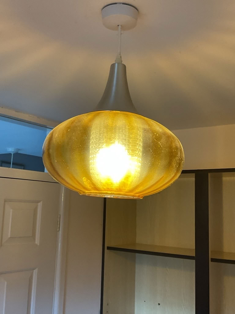 Free: Retro decorative glass light fitting (Brasenose OX11) - Didcot ...