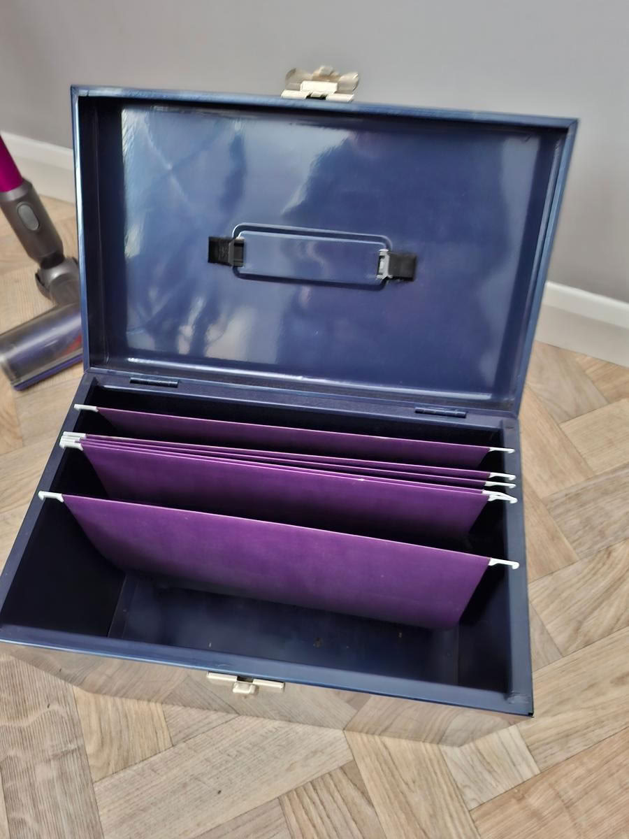 Free: portable metal filing box (Paignton TQ4)