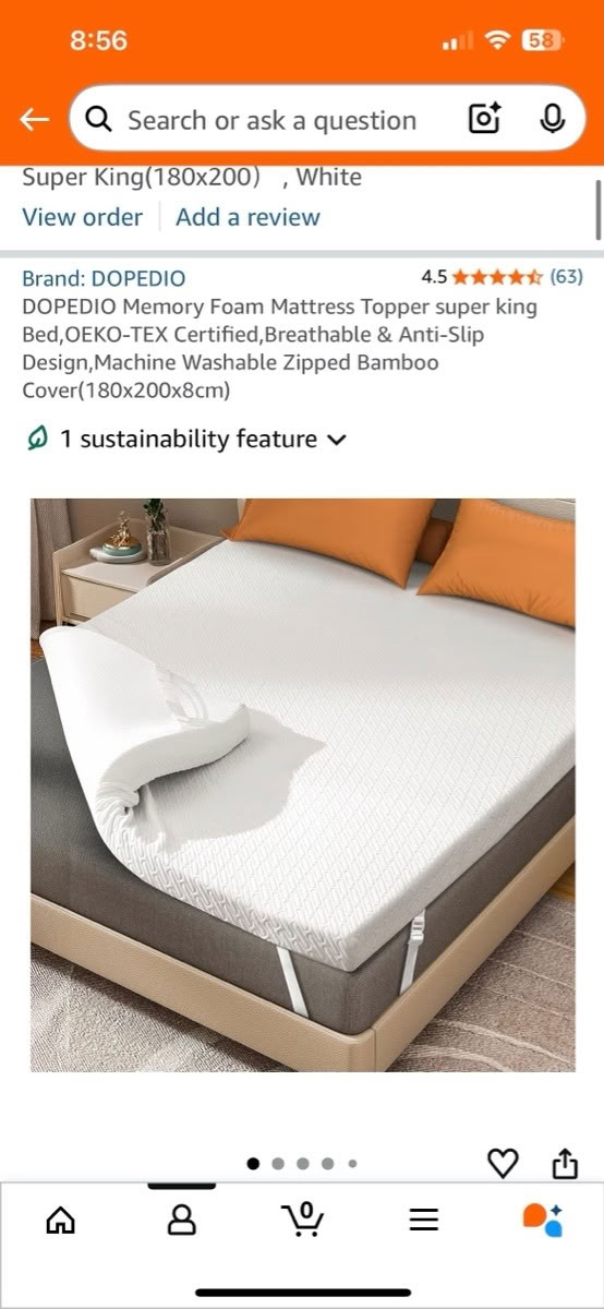 Free: Foam super king mattress topper (Harringey N4) - Haringey Freegle