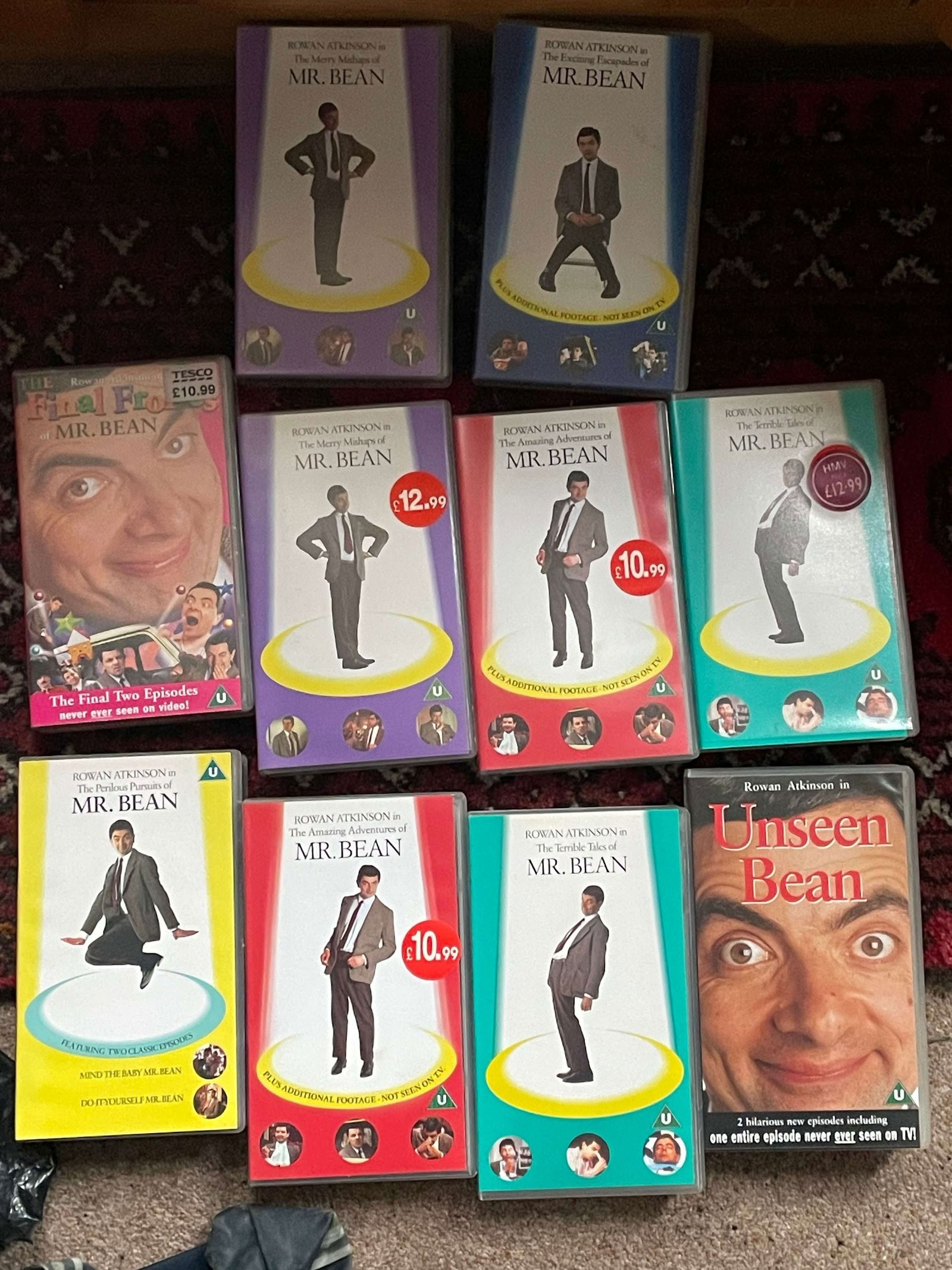 Free: Set of Mr Bean VHS videos (Little Eaton DE21) - Derby Freegle