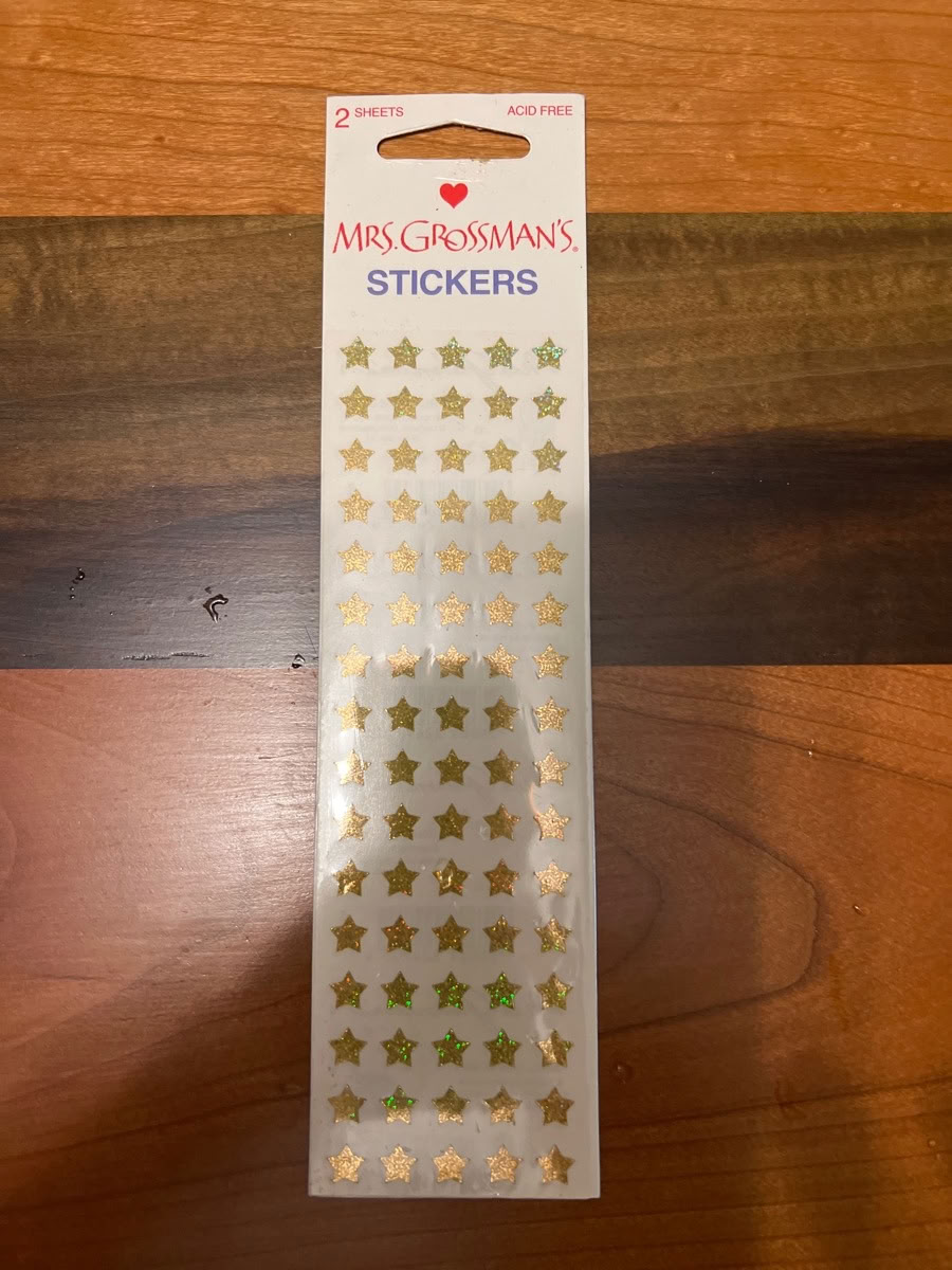Free: Sheet of star stickers- will mal (S Section)