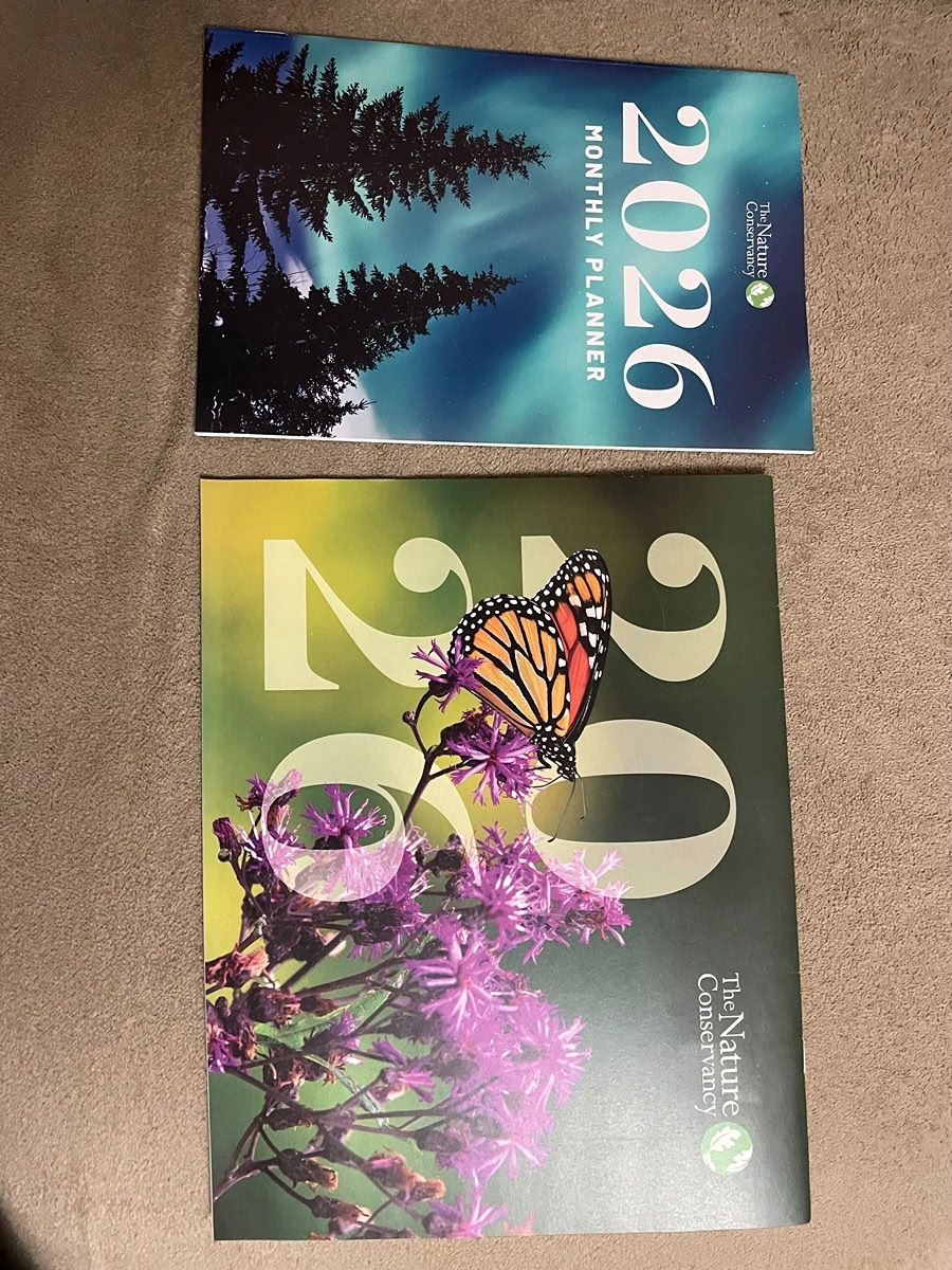 Free: 2026 Nature Conservancy Calendar (North Seattle) - Freecycle Seattle